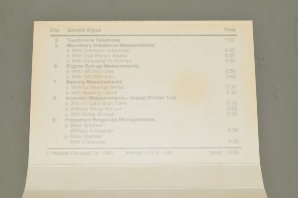 HP 3560A Typical Measurement Signals Tape | Rambling Nerd with a Plan