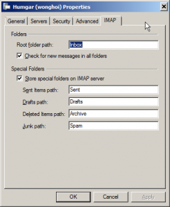 Windows Live Mail (2012) IMAP Folder Setup – cPanel Email | Rambling ...