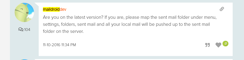 Maildroid does not save sent email to IMAP ‘Sent’ folder by default ...